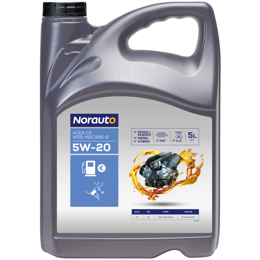 Olio motore NORAUTO C5 WSS-M2C948-B 5W20 5 Litri : Norauto.it