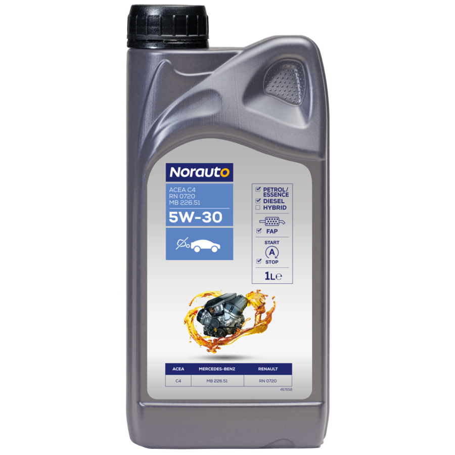 Olio motore NORAUTO C4 Renault RN 0720 Mercedes MB 226 51 5W30 1 Litro ...