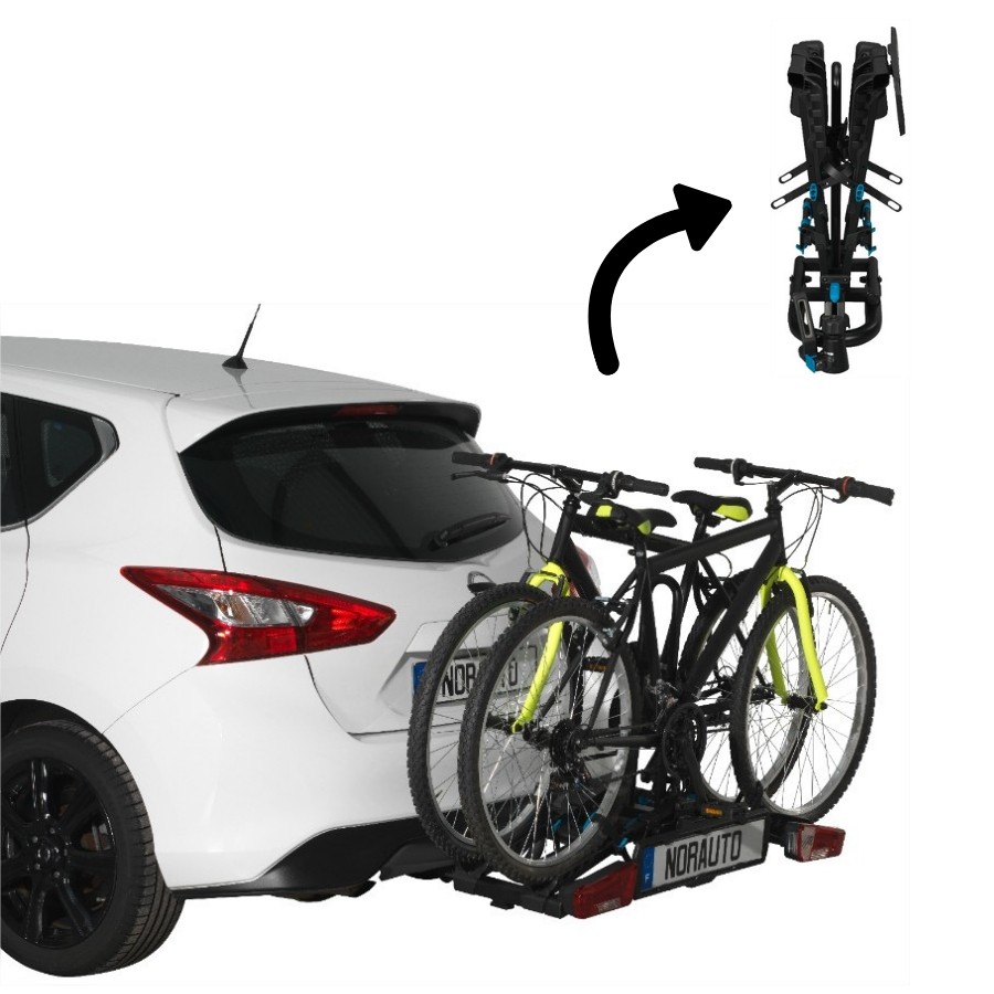 Portabici gancio traino NORAUTO Rapidbike 2P Flex per 2 bici : Norauto.it